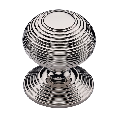 Heritage Brass Centre Door Knob Round Design 3 1/2" Polished Nickel Finish
