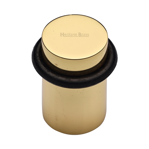 Heritage Brass Round Door Stop Polished Brass finish