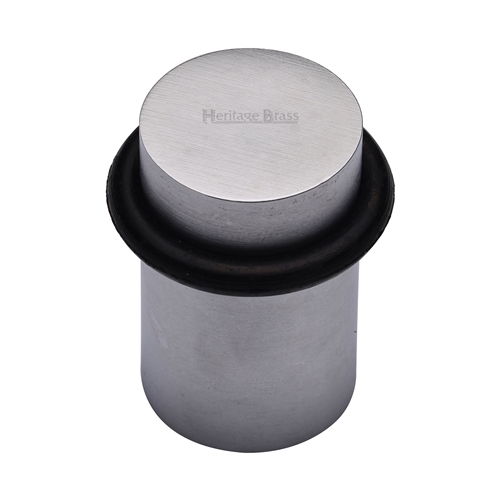 Heritage Brass Round Door Stop Satin Chrome finish