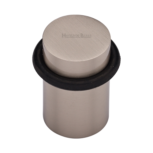 Heritage Brass Round Door Stop Satin Nickel finish