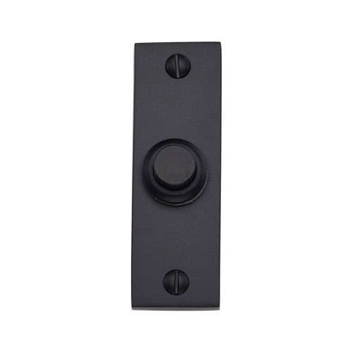 Heritage Brass Bell Push 3" x 1" Matt Black finish