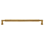 Bauhaus Round Cabinet Pull Handle in 254 mm - Unlacquered Brass