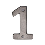 Rustic Pewter Numeral 1 Face Fix 76mm (3")