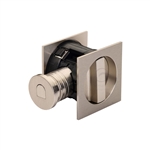 Tubular Lock with Square Privacy Turn & Release Satin Nickel