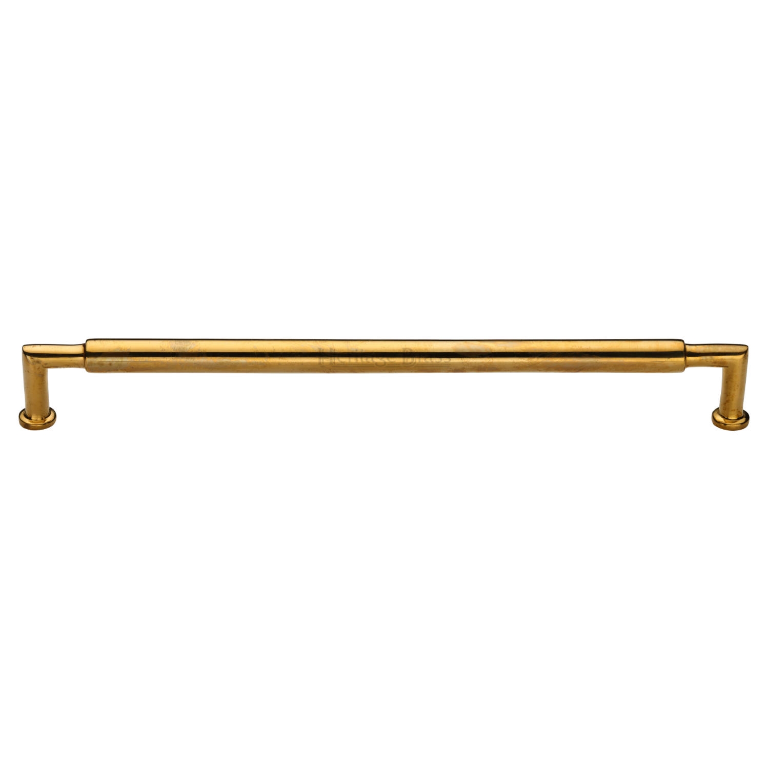 Bauhaus Round Cabinet Pull Handle in 254 mm - Unlacquered Brass