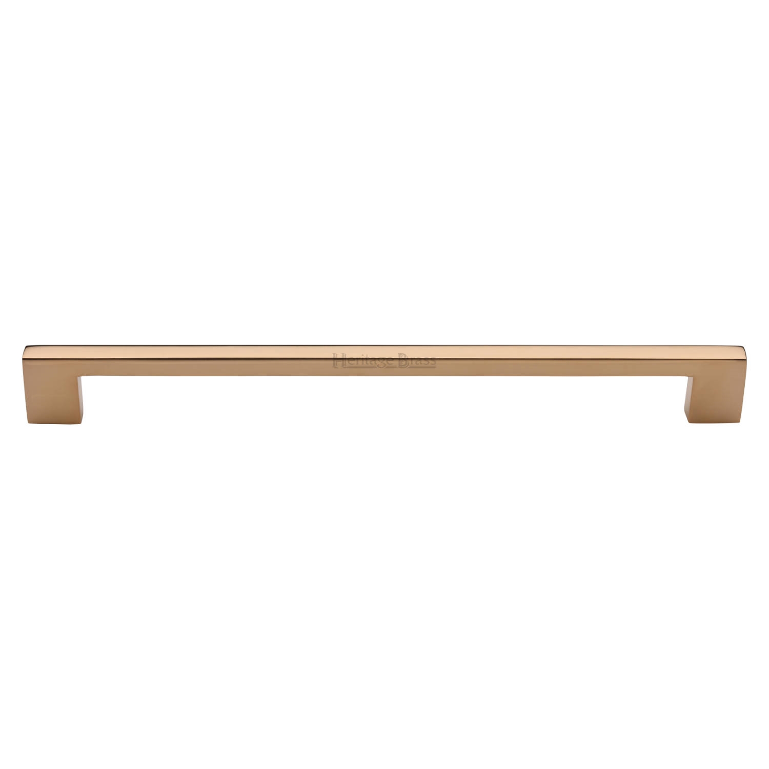 Metro Cabinet Pull Handle in 256 mm - Unlacquered Brass