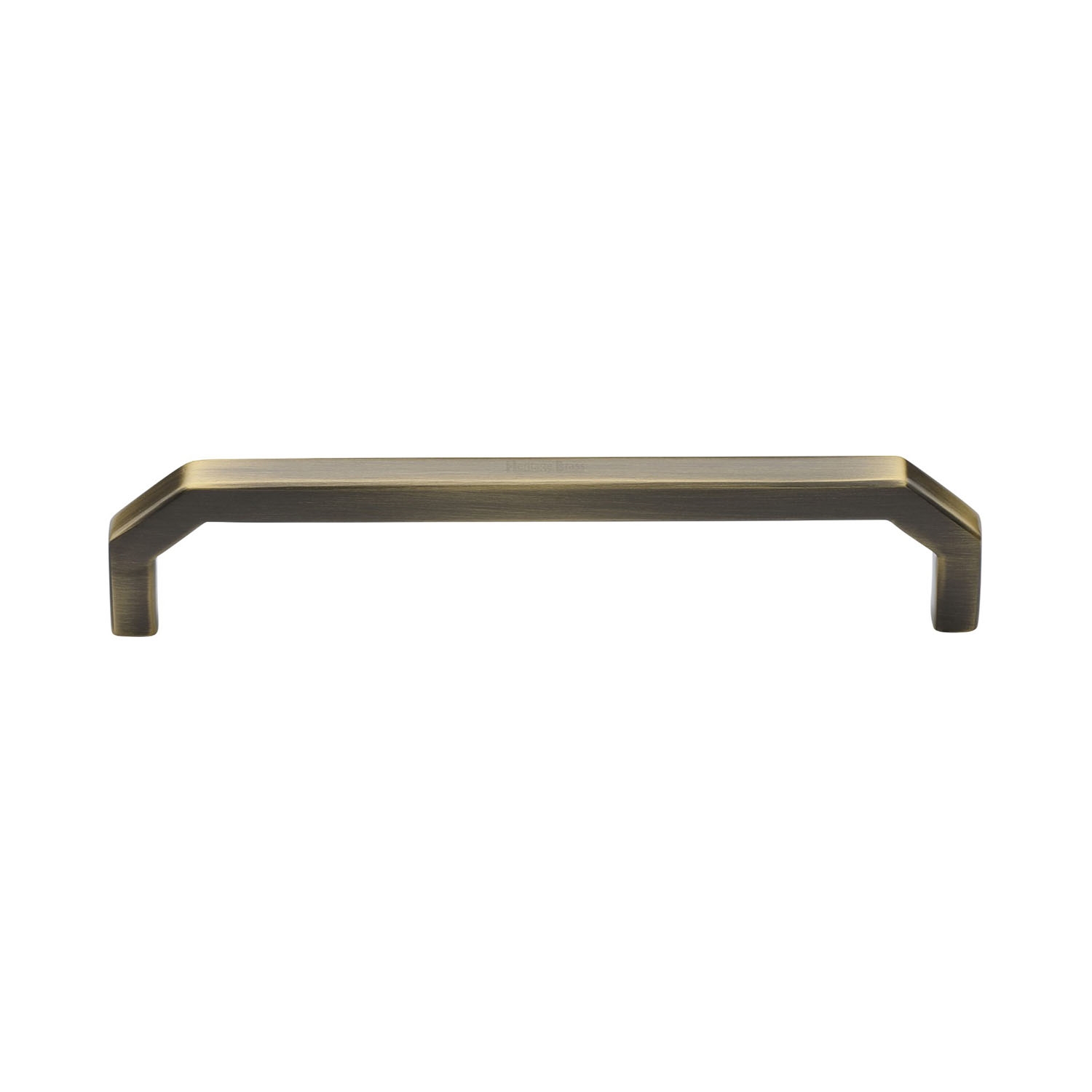 Hex Angular Cabinet Pull Handle in 152 mm - Antique Brass