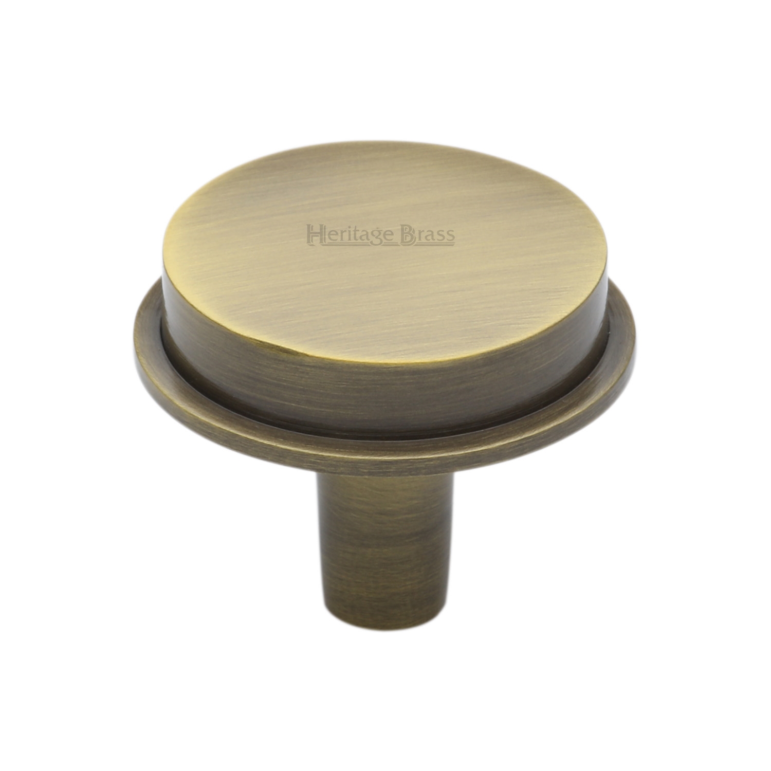 Heritage Brass Cabinet Knob Flat Top Design 38mm Antique Brass finish