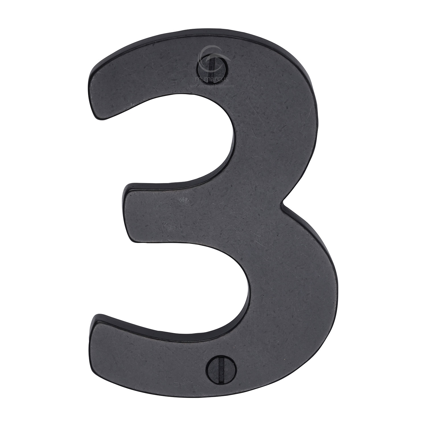 Rustic Bronze Numeral 0 Screw Fixing 76mm (3") - Rustic Dark Bronze