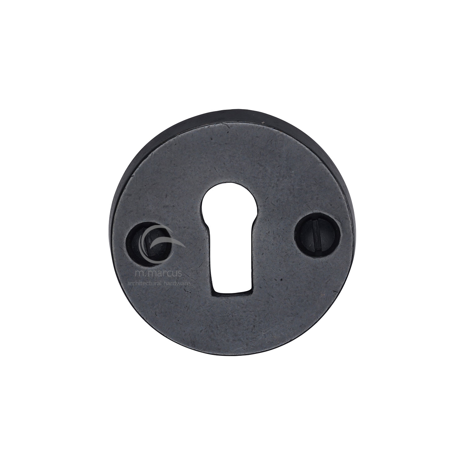 Rustic Bronze Round Key Escutcheon - Rustic Dark Bronze