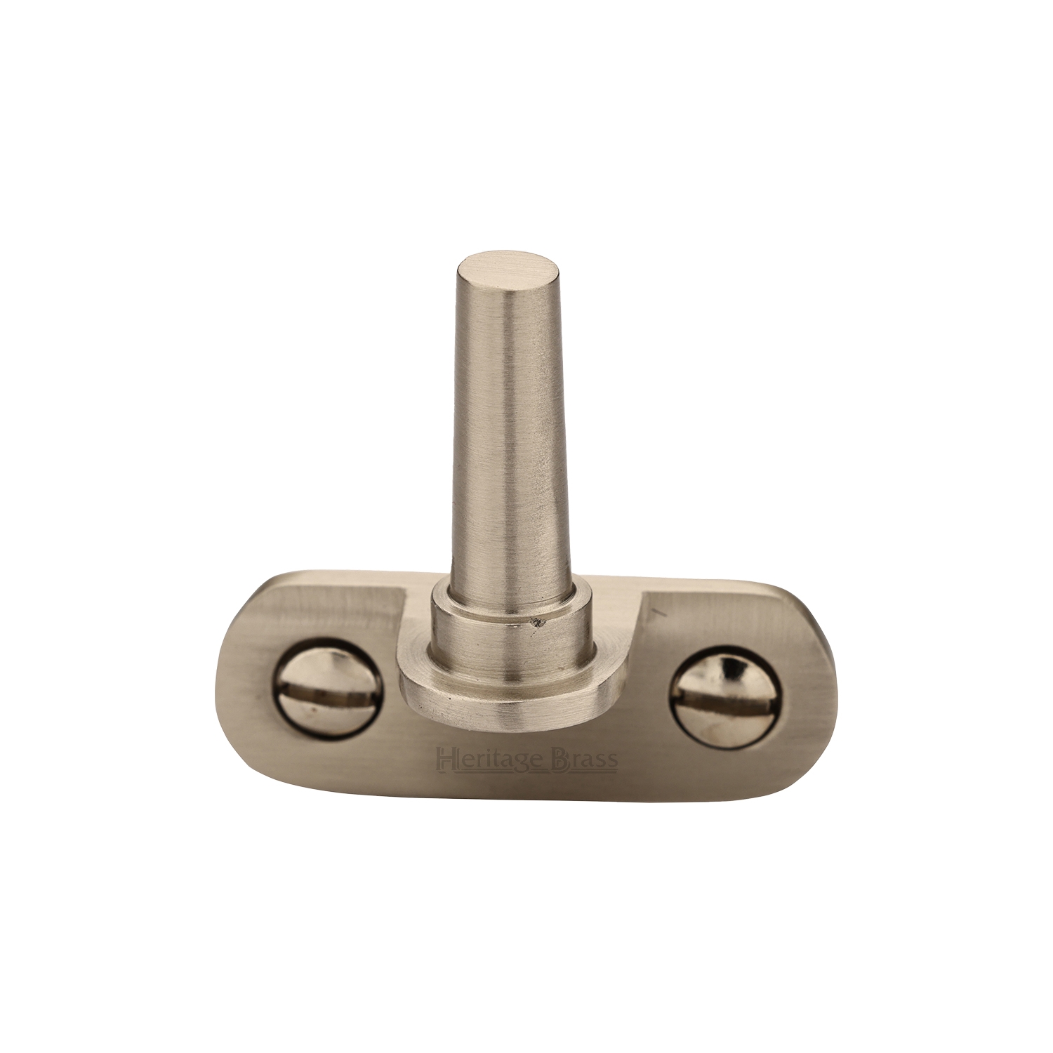Heritage Brass Cranked Casement Stay Pin Satin Nickel finish