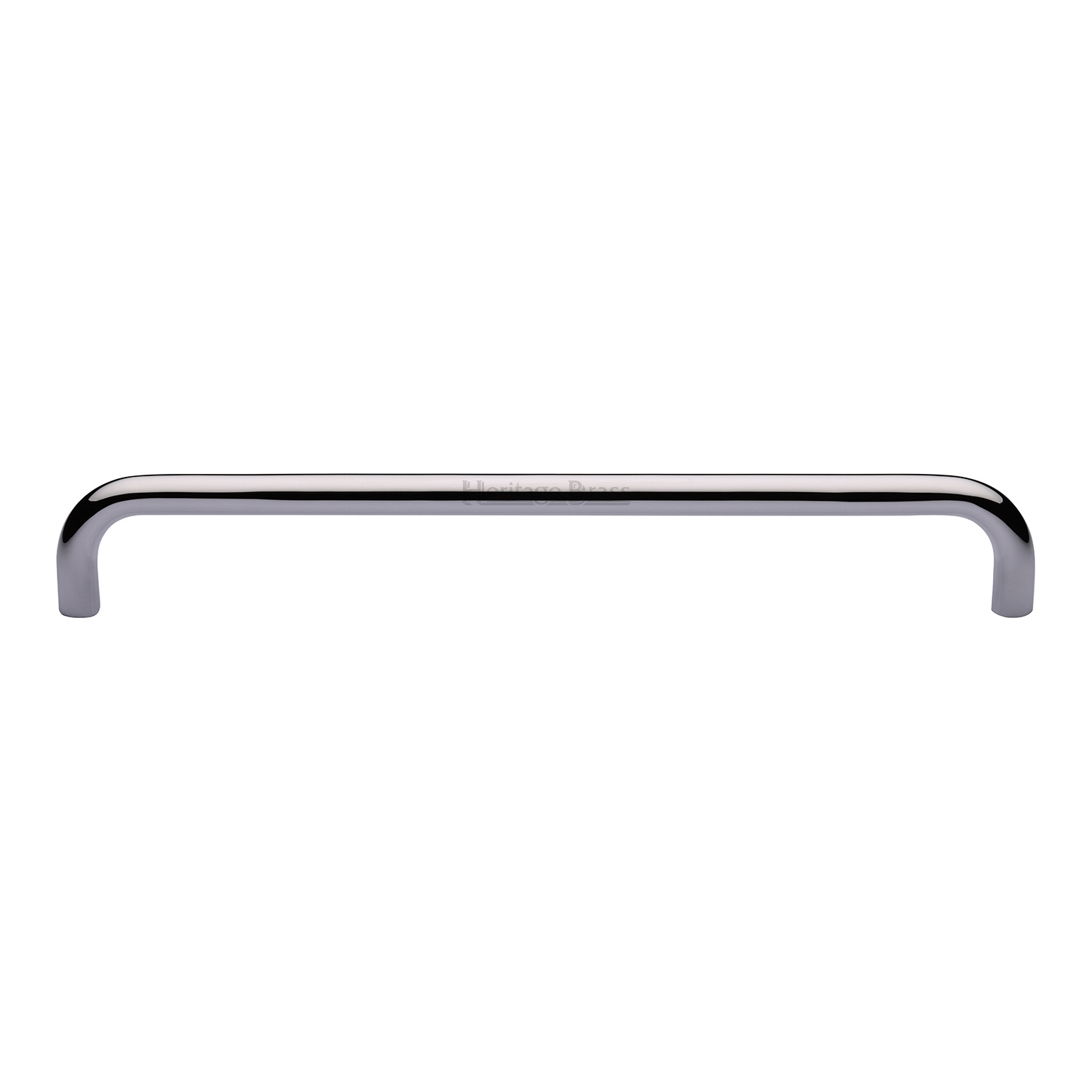 Heritage Brass Door Pull Handle Tubular Design in 425 mm - Polished Chrome