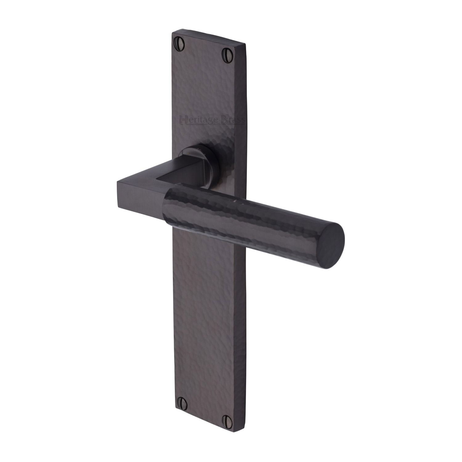 Heritage Brass Bauhaus Hammered Lever Latch Matt Bronze finish